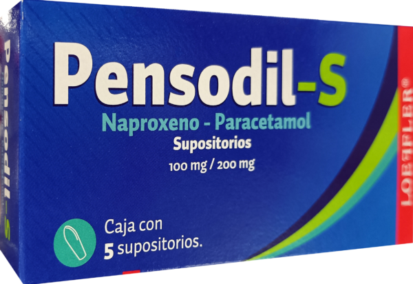 PENSODIL-S C/5 SUPOSITORIOS NAPROXENO – PARACETAMOL 100MG/ 200MG ...