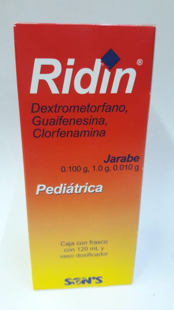 RIDIN PED. DEXTROMETORFANO/GUAIFENESINA/CLORFENAMINA 7502001163232 ...