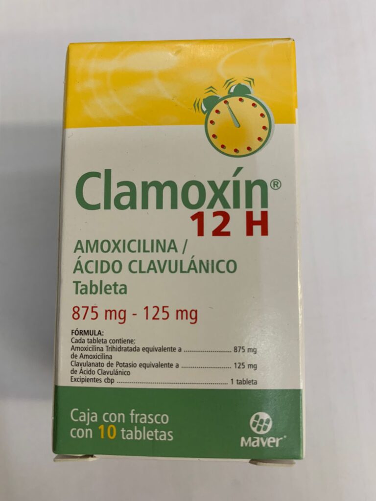 CLAMOXIN AMOXICILINA/AC.CLAVULANICO 875MG/125MG C/10 TABLETAS ...