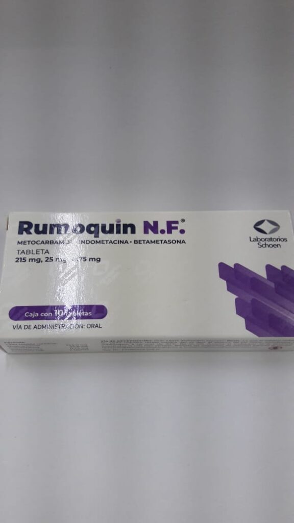 RUMOQUIN N.F METOCARBAMOL/INDOMETACINA/BETAMETASONA C/10 TABS ...