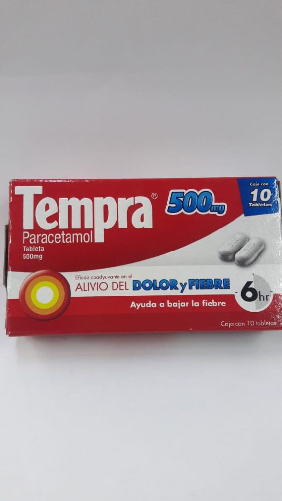 TEMPRA PARACETAMOL 500MG C/10 TABS 7501095452116 – Distribuidora DISA