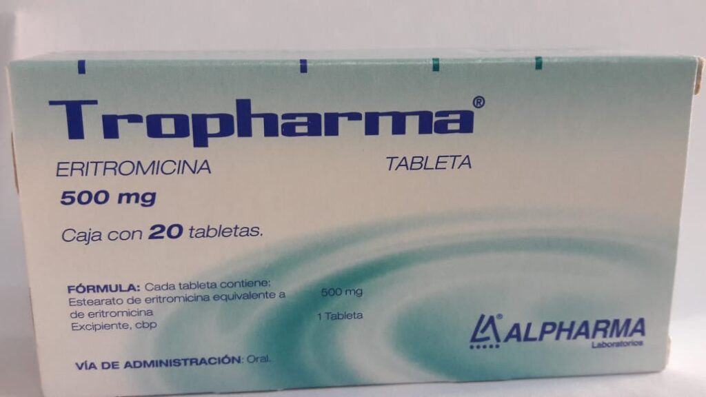 TROPHARMA ERITROMICINA 500MG C/20 TABLETAS 7503003134268 ...