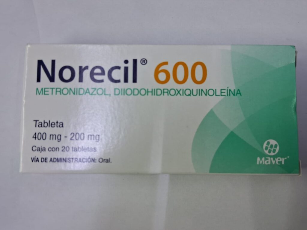 NORECIL METRONIDAZOL/DIYODOHIDROXIQUINOLEINA 200MG/400MG C/20 TABLETAS ...